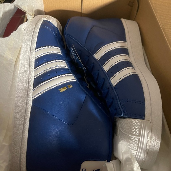adidas | Shoes | Brand New With Tags Big Kids High Top Blue And White ...